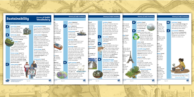 Sustainability Vocabulary KS2 | Twinkl Originals